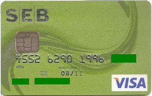 Bank Card: SEB Bankkort (Skandinaviska Enskilda Banken, SwedenCol:SE-VI ...
