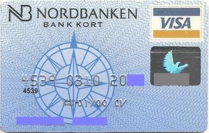 Bank Card: NB Nordbanken (Nordbanken, SwedenCol:SE-VI-0030