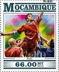 Stamp: Rugby (Mozambique) (Rugby (2015)) Mi:MZ 8125,Yt:MZ 6695
