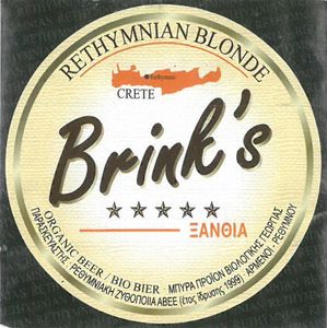 Drink Label: Brink's Blonde (Rethymnian Brewery ABEE, GreeceCol:GR-BEER ...