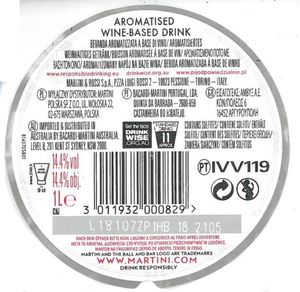 Drink Label: Martini Bianco (Martini & Rossi S.p.A., ItalyCol:IT-APE-000011