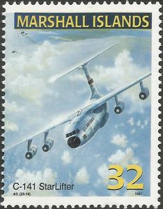 Stamp: C-141 StarLifter (Marshall Islands(Legendary Aircraft of the U.S ...
