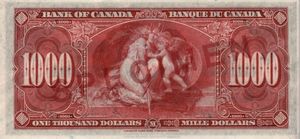 Banknote: 1,000 Dollars (Canada(1937 Issue) Wor:P-65s.3