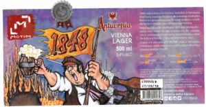 Drink Label: 1848 Vienna Lager (Cervejaria Antuérpia, BrazilCol:BR-BEER ...