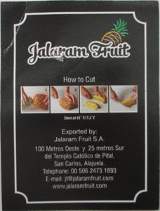 สติ๊กเกอร์ผลไม้: Jalaram Fruit Gold Super Sweet (คอสตาริกาCol:CR-FR-00210