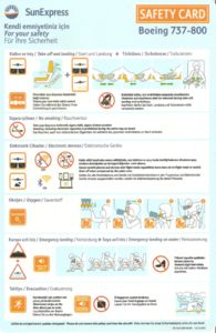 Safety Card: Boeing 737-800 (SunExpress, Türkiye (Turkey)Col:SXS-TR-0011