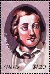 Stamp: Prince Albert (Nevis) (Death Centenary of Queen Victoria) Mi:KN ...