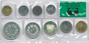 Moneda: Various Schilling (Proof set 1972 - with 1st 50 Schilling ...