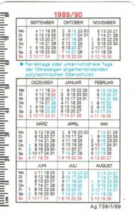 Pocket Calendar: Steam Locomotive Saxonia (Germany, Democratic Republic ...