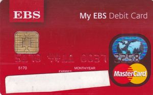 Bankpasje: My EBS Debit Card (EBS Building Society, IerlandCol:IE-MC-0010