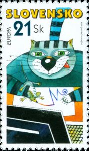 Stamp: Letter writing (Slovakia) (Europa (C.E.P.T.) 2008 - Letter ...