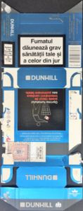 Cigarette Pack: Dunhill (RomaniaCol:RO-CT-0121