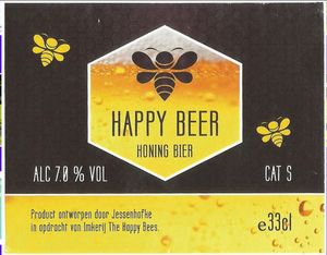 Dranketiket: Happy Beer - Honing Bier (Brouwerij Jessenhofke, BelgiëCol ...