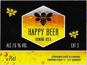 Dranketiket: Happy Beer - Honing Bier (Brouwerij Jessenhofke, BelgiëCol ...