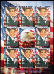 Stamp: U.S.A. Presidents, Obama, Kennedy (Scotland, Easdale Island ...