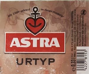 Drink Label: Astra Urtyp (Bavaria Brauerei Hamburg, Germany, Federal ...