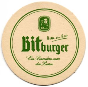 Beer Coaster: Bitburger (Bitburger Brauerei, Germany, Federal ...
