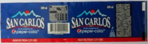 Etiqueta de bebida: San Carlos con gas (CBC Peruana S.A.C., PerúCol:PE ...