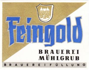 Etiqueta de bebida: Feingold (Brauerei Mühlgrub, AustriaCol:AT-BEER-000974