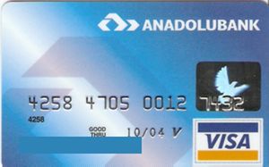 Bank Card: Anadolubank (Anadolubank, Türkiye (Turkey)Col:TR-VI-0153