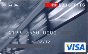 Tarjeta de Banco: Sbb - Cff - Ffs-visa (BonusCard, SuizaCol:CH-VI-0028
