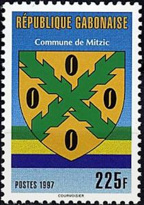 Stamp: Mitzic (Gabon(Coat of Arms) Mi:GA 1342,Sn:GA 857,Yt:GA 896,Sg:GA ...
