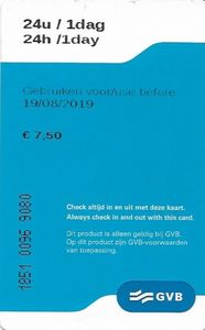 Transport Ticket: GVB tram in Amsterdam (GVB - Gemeentelijk ...
