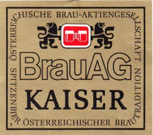 Drink Label: Brau AG Kaiser (Brau Union Österreich AG, AustriaCol:AT ...
