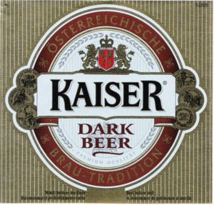 Drink Label: Kaiser Dark Beer (Brau Union Österreich AG, AustriaCol:AT ...