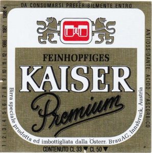 Drink Label: Kaiser Premium (Brau Union Österreich AG, AustriaCol:AT-BEER-003194