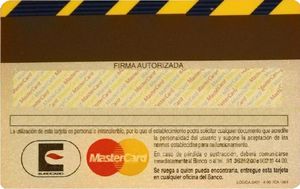 Bank Card: Milar (Banco Hispano Americano, SpainCol:ES-MC-0400