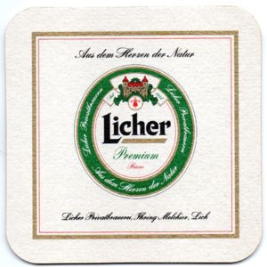 Sous-bock de bière: Licher (Licher Privatbrauerei Jhring-Melchior GmbH ...