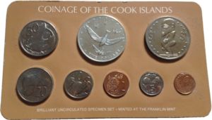 コイン: Various Dollars (Mint set 1977) (クック諸島(1972~Today - Mint sets) Col ...