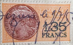 Stamp: Timbre fiscal (France: Revenue Stamps(Timbre Fiscal) Yt:FR TF289