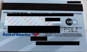 Bank Card: Aopa (Bank of America, United States of AmericaCol:US-MC-0300