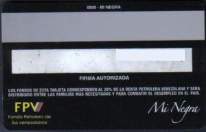 Bank Card: Mi Negra - FPV (Fondo Petrolero Venezolano, VenezuelaCol:VE ...