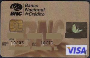 Bank Card: BNC Banco Nacional de Crédito (Banco Nacional de Crédito ...