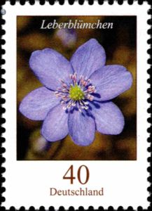 Sello: Leberblümchen - Liverwort (Hepatica sp.) (Alemania, República Federal(Flowers definitives ...