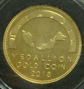 Token: Medallion Souvenir Gold Coin - Petronas Twin Towers Malaysia ...