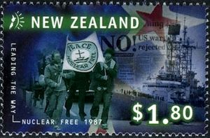 Stamp: Nuclear Free 1987 (New Zealand(Millennium Series (5th issue ...