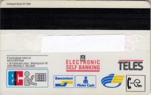 Tarjeta de Banco: CGER Proton (ASLK-CGER Fortis Bank, BélgicaCol:BE-GM ...