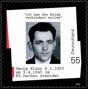 Stamp: Georg Elser (1903-1945), Resistance fighter (Germany, Federal ...