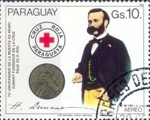 Francobolli: Henri Dunant (1828-1910), Swiss. Co-founder of the Red ...