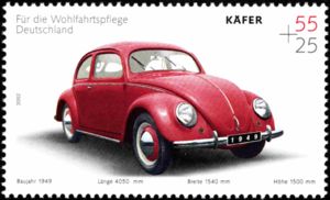 Stamp: VW Käfer (1949) (Germany, Federal Republic(Welfare: Classic Cars ...