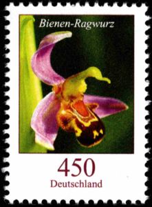 Stamp: Bee orchid (Ophrys apifera) (Germany, Federal Republic(Flowers ...