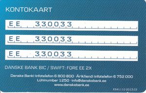 Bank Card: Account card (Danske Bank, EstoniaCol:EE-GM-0119