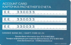 Bank Card: Account card (Danske Bank, EstoniaCol:EE-GM-0120