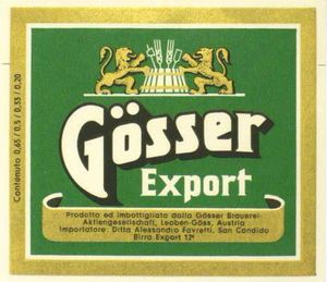 Drink Label: Gösser Export (Gösser Brauerei, AustriaCol:AT-BEER-000463