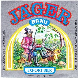 Drink Label: Jäger Bräu Export Bier (Brau Union Österreich AG ...