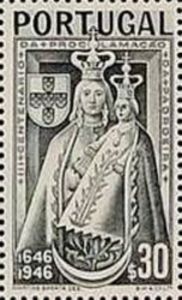 Stamp: Maria with Child Jesus (Portugal(Virgin Mary patroness of ...